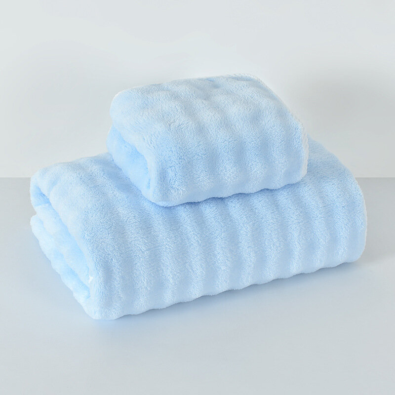 Трансграничный пузырь плюшевые полотенца полотенце утолщение голубое небо_Полотенце [35*75см]