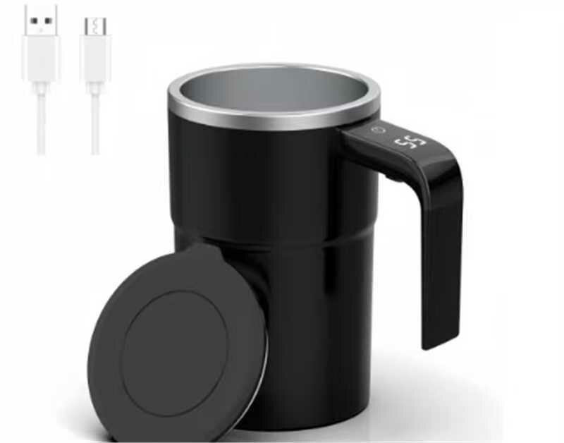 Новая модель с крышкой, цифровым дисплеем, интеллектуальным измерением температуры, магнитным автоматическим стаканом для перемешивания, электрической портативной кофейной чашкой, стаканом для молочных коктейлей