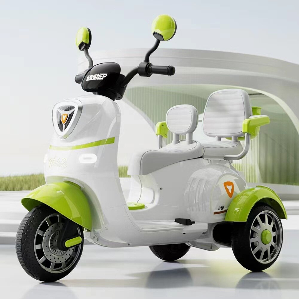 Детский электромобиль мотоцикл для мальчиков и девочек, перезаряжаемый трехколесный велосипед, игрушечная машина на батарейках