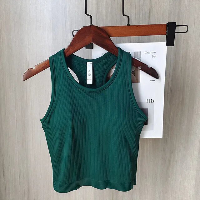 Новые бесшовные спортивные топы для женщин со съемными вставками для груди, майка для фитнеса, тренажерного зала, бега, йоги, нижнее белье для тренировок. размер,46/L