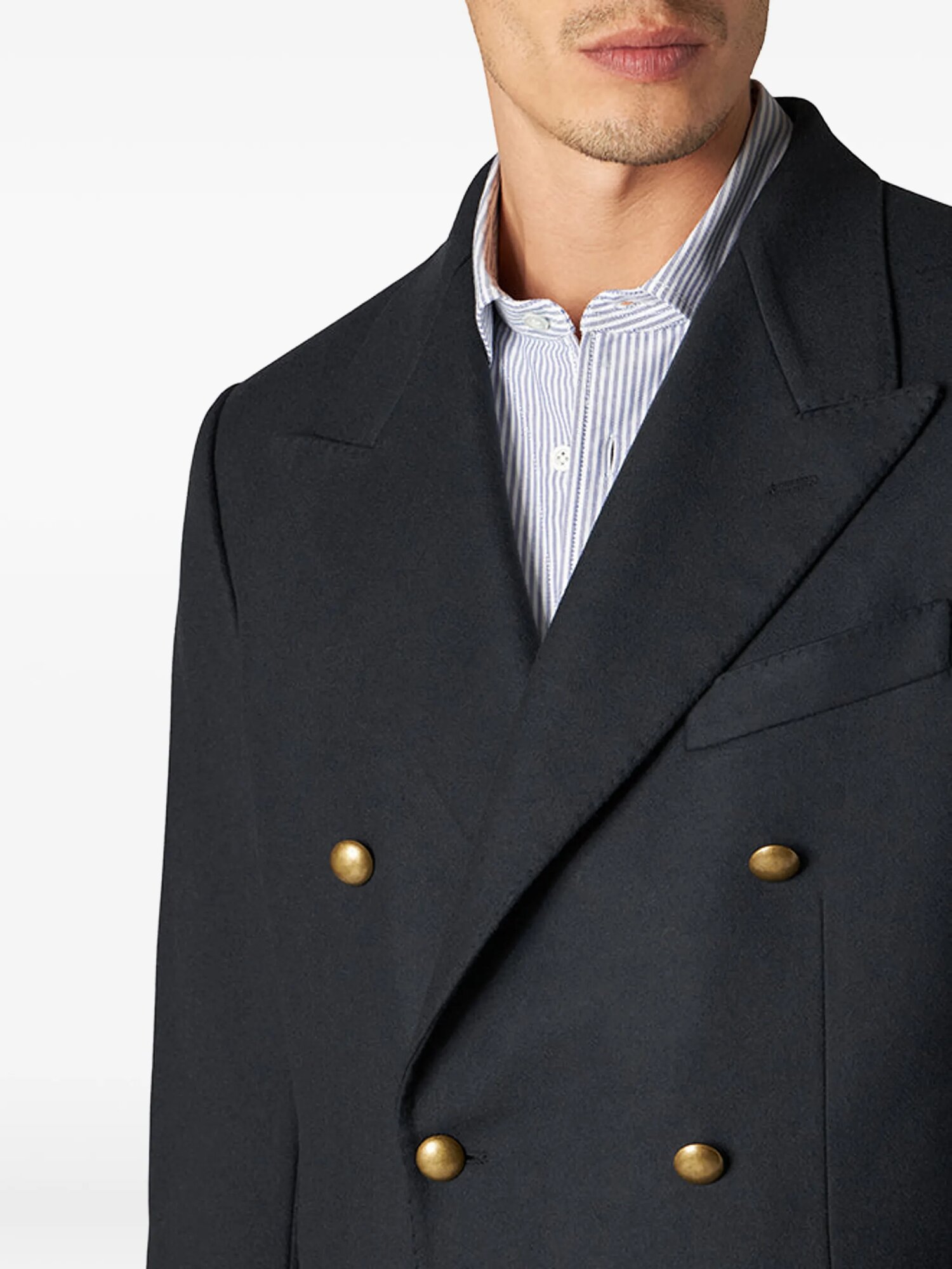 Пиджак FORTELA Double-breasted flap pocket blazer, размер 54, black/black — фото 1