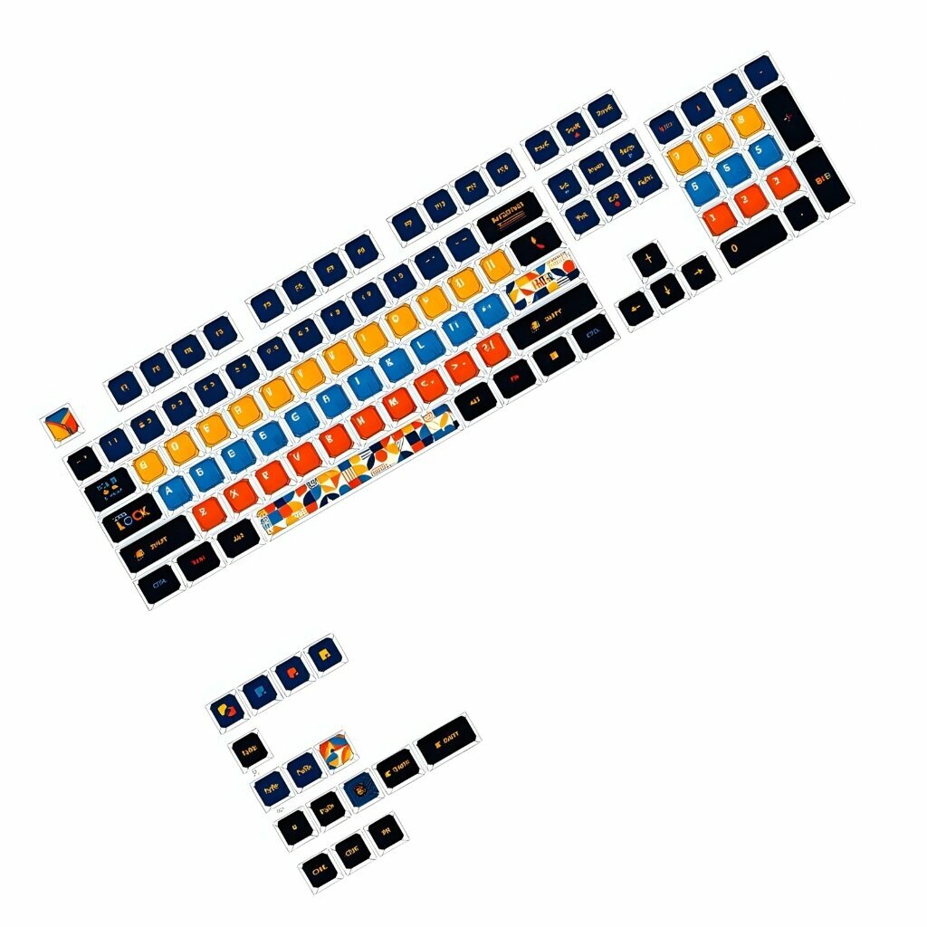 ASA Profile PBT Keycap Set 120 Keys Geometric Design For Mechanical Keyboards Switches 61 108 Layouts Keyboards Keycaps