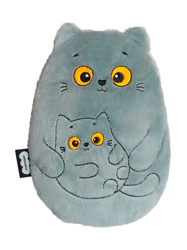 Мякиши Мягкая игрушка с вишневыми косточками Мякиши Разогрелка Кошка с котенком