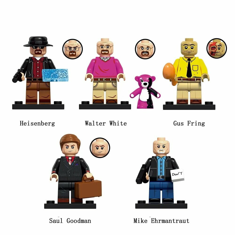 Детские игрушки из строительных блоков / Breaking Bad Season.Heisenberg.Walter White. 5 шт.
