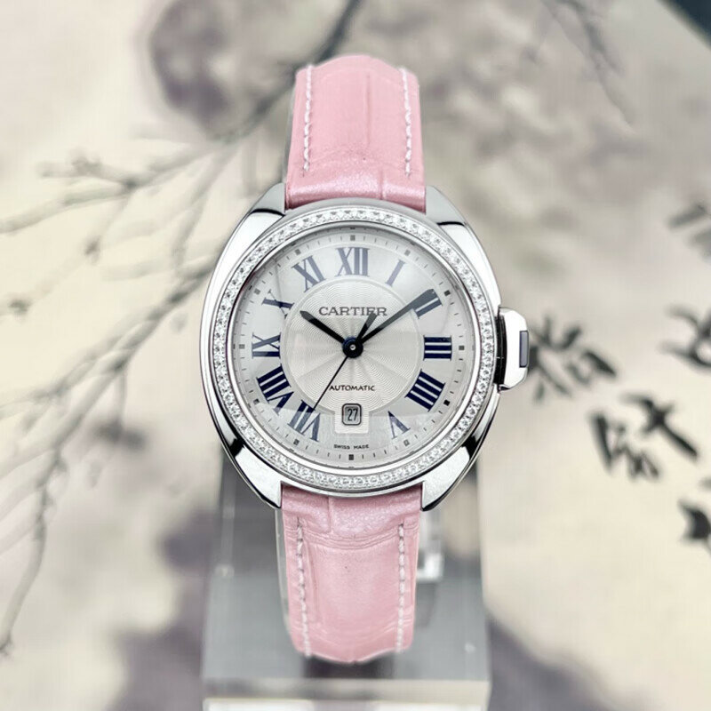 [Подержанные 95 новых] Женские часы Cartier серии ключей автоматические механические часы подержанные роскошные часы диаметром 35 мм с оригинальным бриллиантом W4CL0006