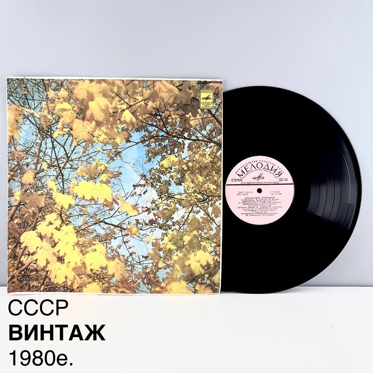 Винтажная виниловая пластинка "Веселый вечер". Мелодия. СССР, 1980е.