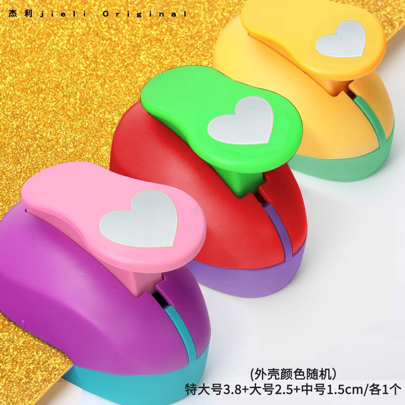 Инструмент для тиснения Jerry Effort-Saving, набор для детского творчества в детском саду, машина для вырубки, печатная машина, круглая и сердечная формы, маленький размер