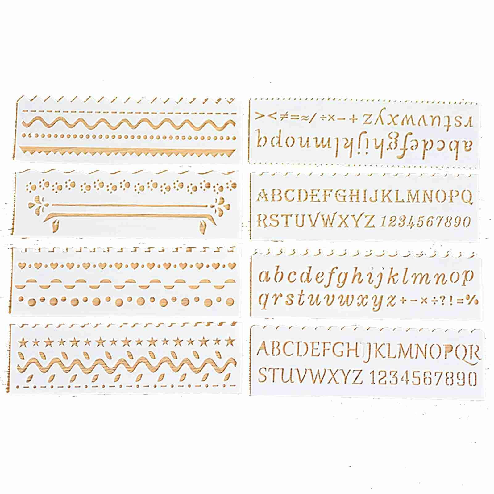 Многофункциональные трафареты для рисования, линейки с прямыми и волнистыми линиями, полый дизайн, шаблоны из полипропилена, многоразовые для детей, студентов, сделай сам, рисование, ремесло, скрапбукинг, журнал, фотоальбом, изготовление карточек