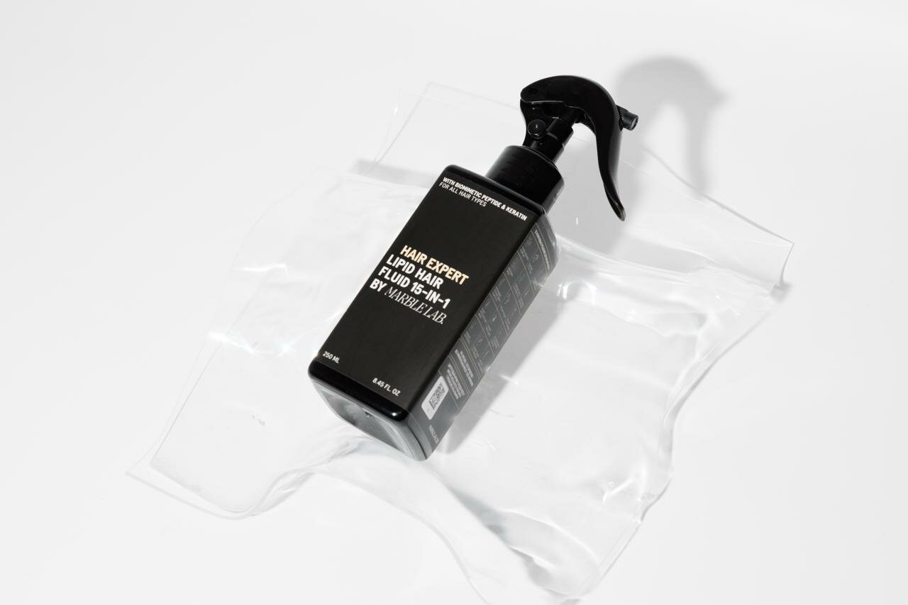 Флюид для волос Marble Lab "15 в 1" липидный, несмываемый, 250 мл