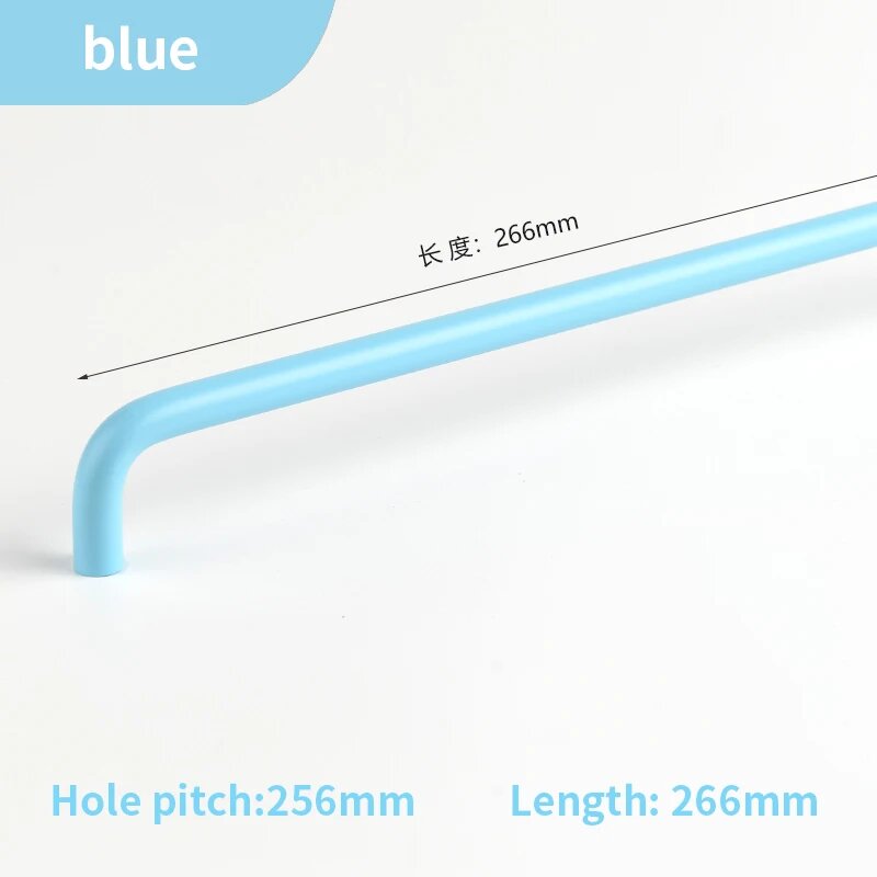 Детская ручка для шкафа, blue-256mm, 1pcs
