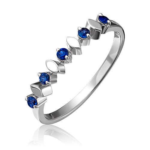 Кольцо, белое золото, 585 проба, сапфир