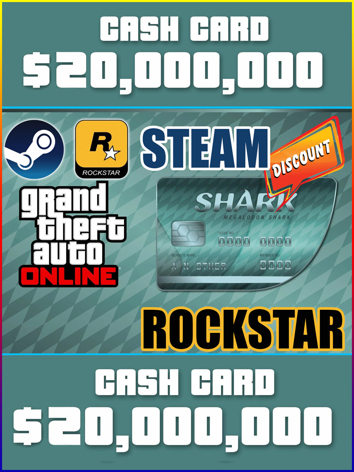 GTA 5 Online $20 000 000 / Steam / Social Club / Epic / Ключ Денег ПК/ Платежная Кэш Карта / Cash Card пгта 5 Онлайн