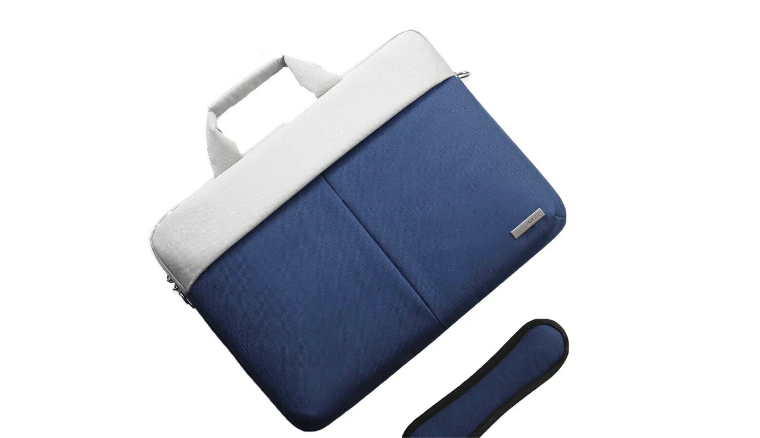 Сумка-портфель MyPads JD21 из качественной хлопковой ткани для ноутбуков 12.5 / 12.6 / 13.3 дюйма серо-синего цвета