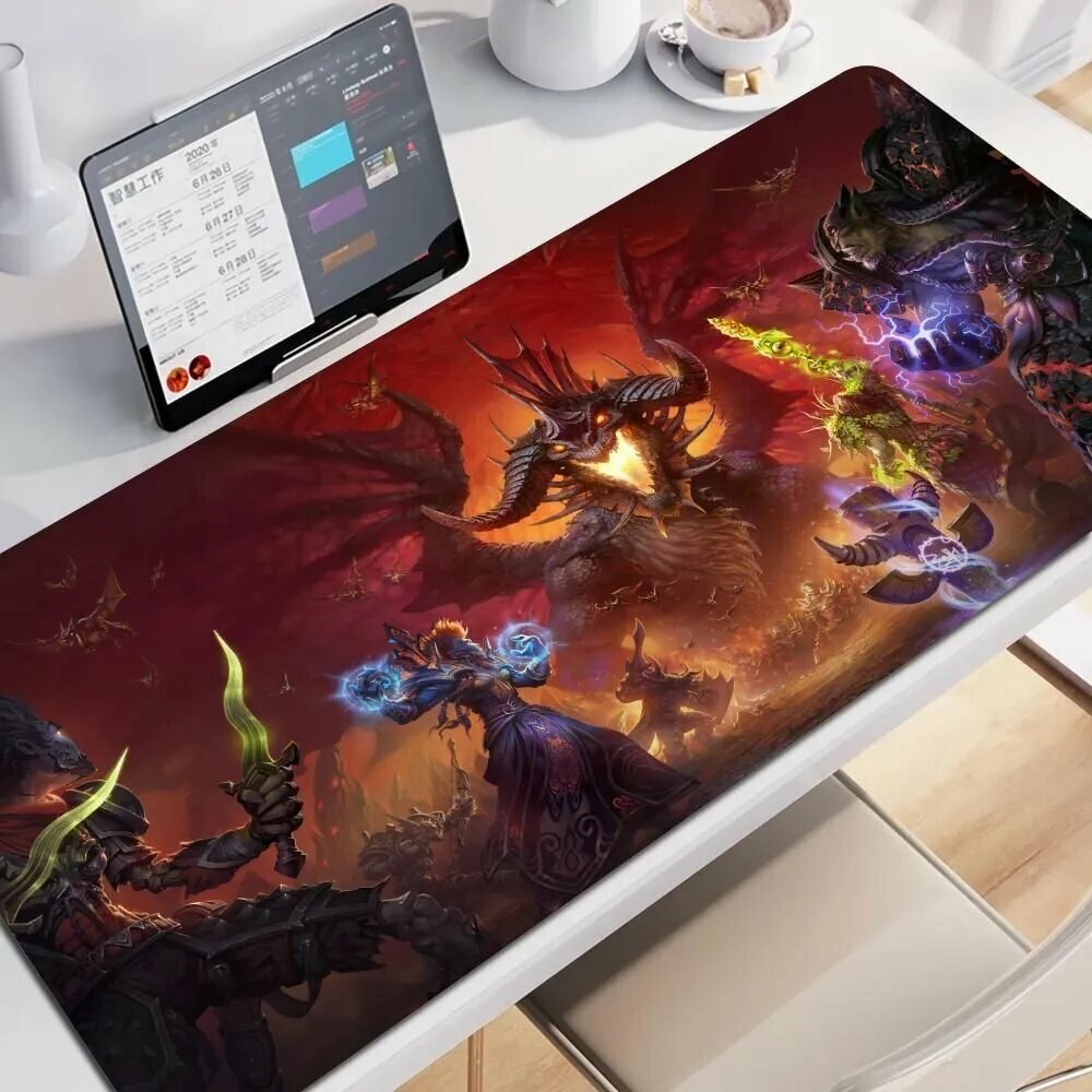World of WarCraft Коврик для мыши, XXL, коричнево-красный, коричневый