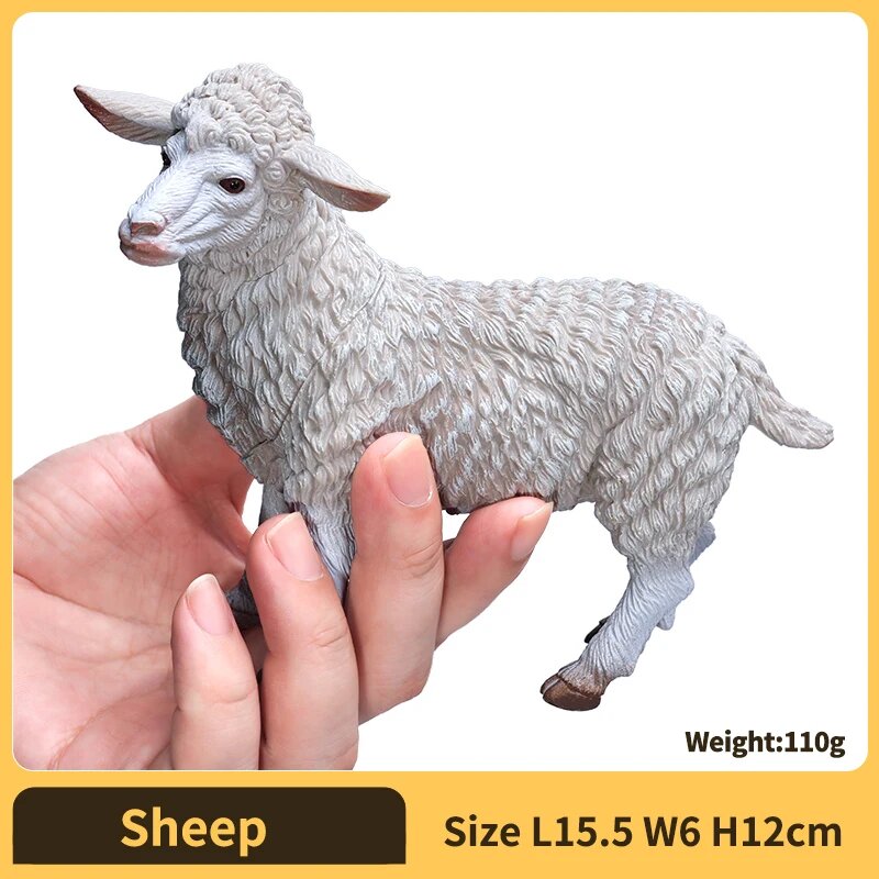 Zoo World Farm Animal Большая Лошадь Корова Свинья Овец Коза Осел Модель Фигурки Лев Тигр ПВХ Развивающие Милые Детские Игрушки Подарок