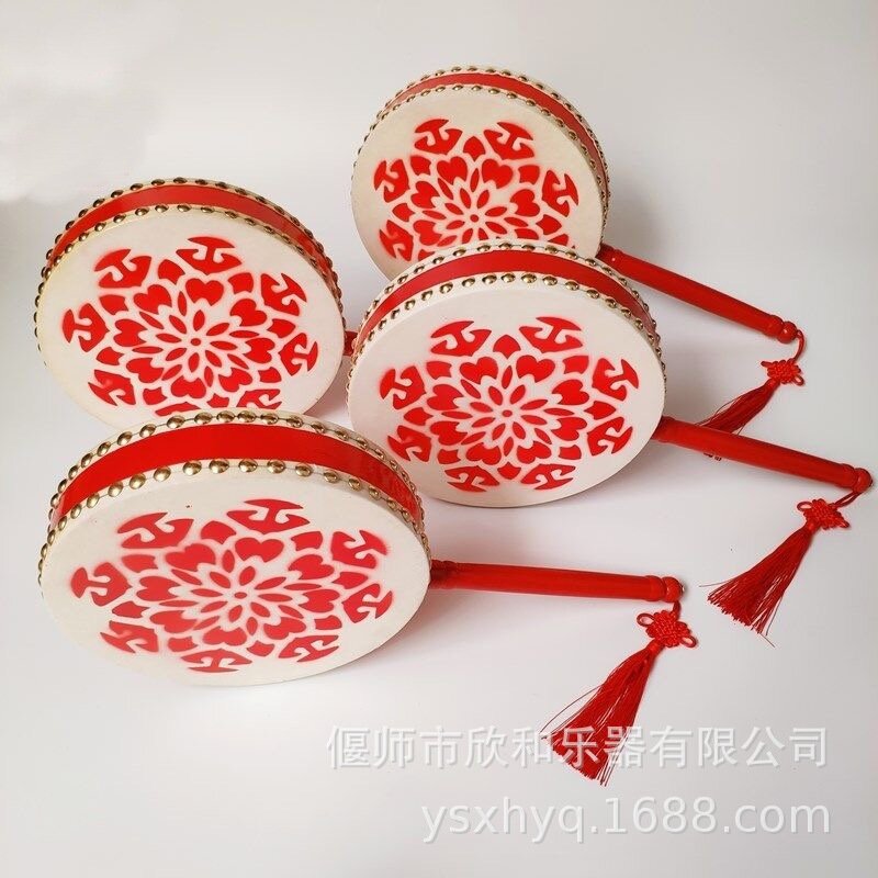 Рыболовный барабан, барабан из коровьей кожи, реквизит, веерный барабан, дочерний барабан, тайпин барабан, барабан для родителей и детей, ручной барабан, детский ручной барабан, музыкальный инструмент, нематериальное культурное наследие