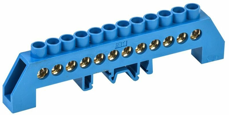 Шина соединительная IEK нулевая в комбинированном DIN-изоляторе, "Стойка", ШНИ-8х12-12-КС-С