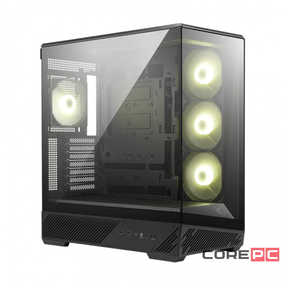 Компьютерный корпус MSI MAG PANO 130R PZ ARGB TG Reverse Blade Fan Black (306-7G32R21-HH9)