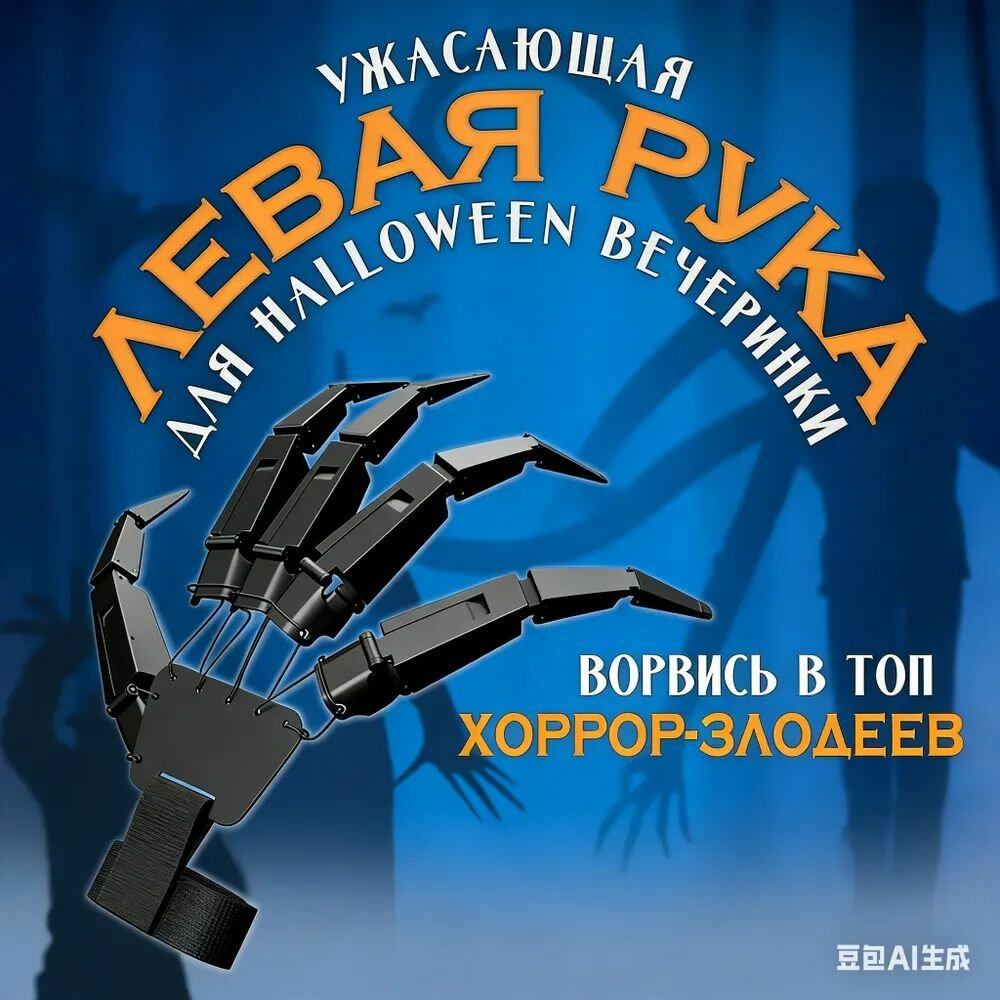 Механическая рука правая/ Когти на пальцы, киберпанк