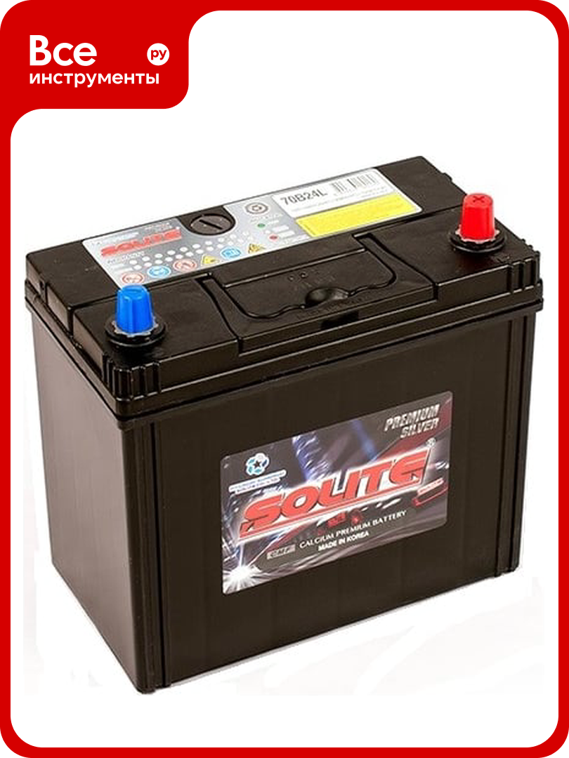 Аккумуляторная батарея SOLITE 6СТ59 236х128х220 70B24L