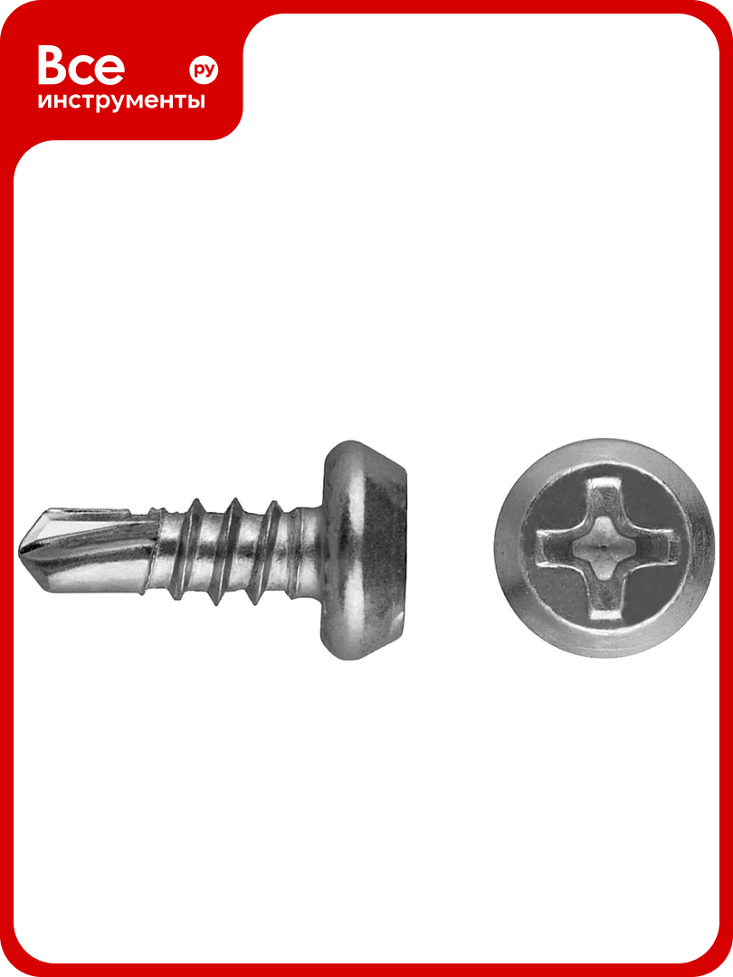 Саморез BOWT клоп сверло, оцинкованный, 3.5x11 мм, 1000 шт. K02024