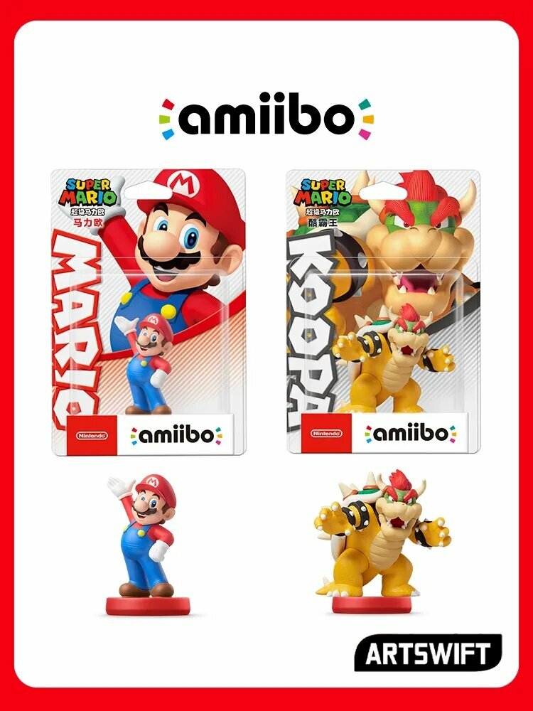Nintendo amiibo Фигурка Марио +Боузер / Mario +Bowser (Super Mario Collection) Asian Version ARTSWIFT
