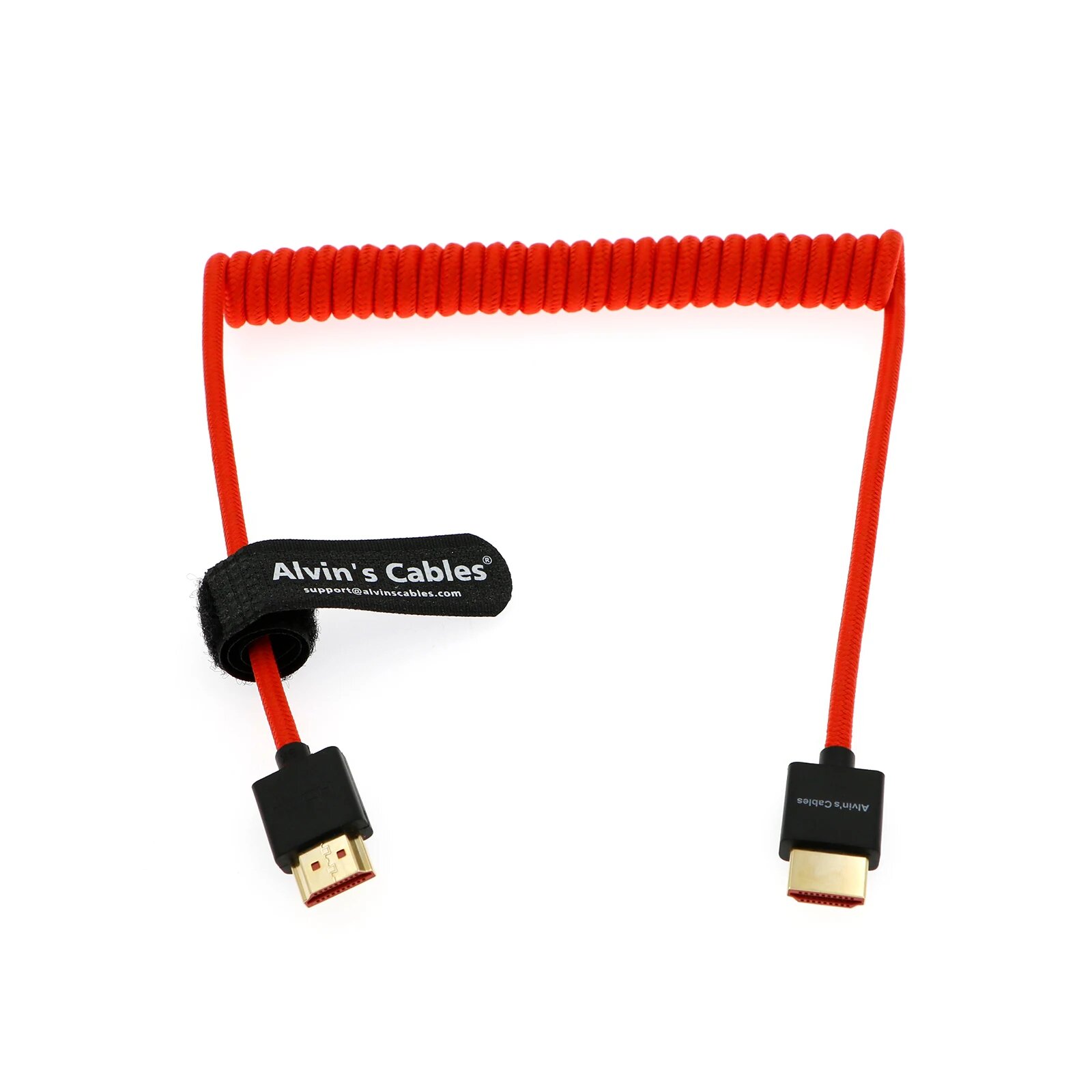 HDMI 8K 2.1 спиральный кабель, красный