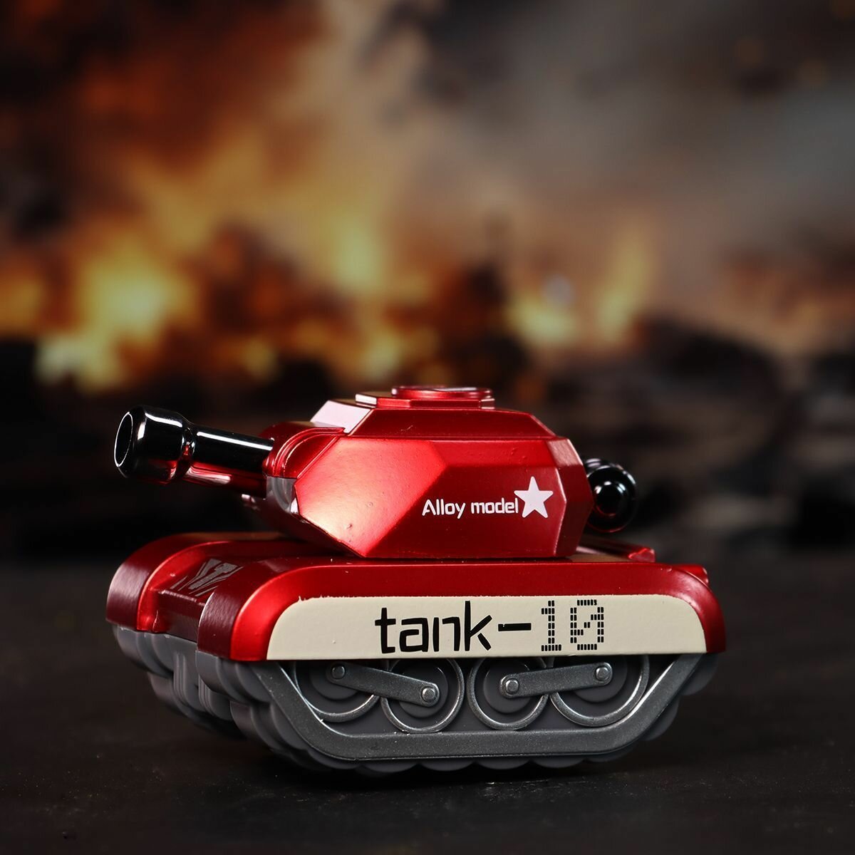 Детская игрушка с откатным механизмом, металлический танк, подарок для мальчика, военная машина, запускаемая модель брони, маленький орнамент