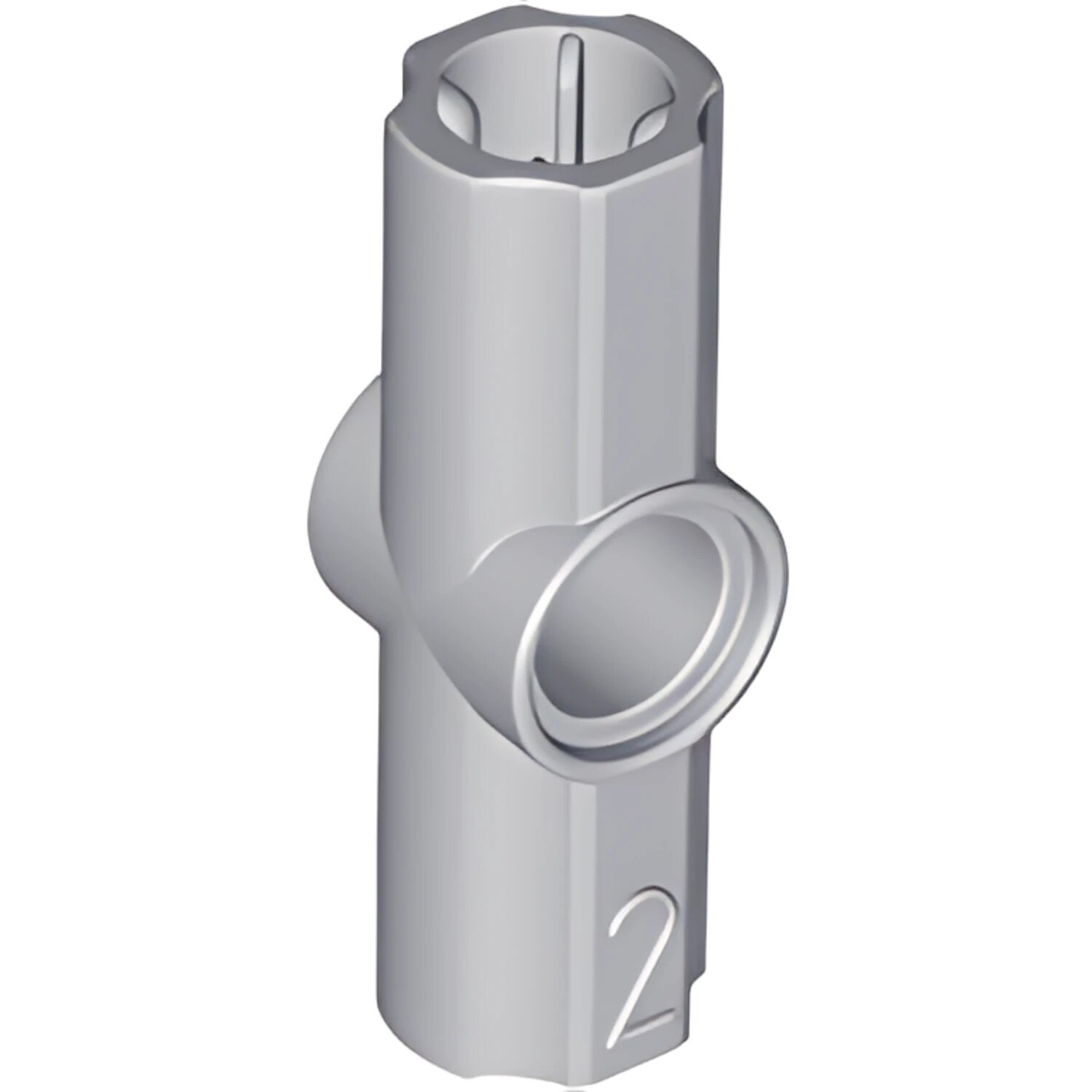 Деталь LEGO Technic, Axle and Pin Connector Angled #2 - 180 degrees 32034 Light Bluish Gray U