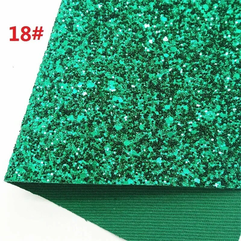 Блестящая полиуретановая кожа Glitterwishcome GM4001B Изумрудный, 18