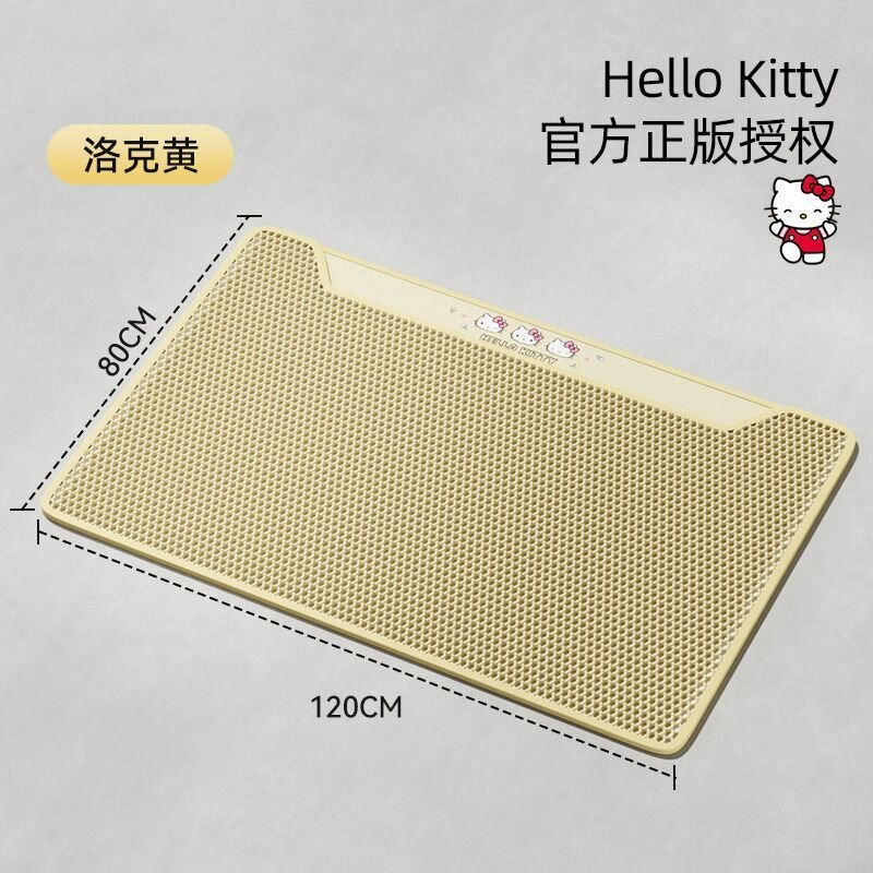 Коврик для кошачьего туалета с логотипом Hello Kitty предотвращает разношение наполнителя за пределы лотка, имеет двухслойную фильтрацию и функцию контроля разбрасывания наполнителя.