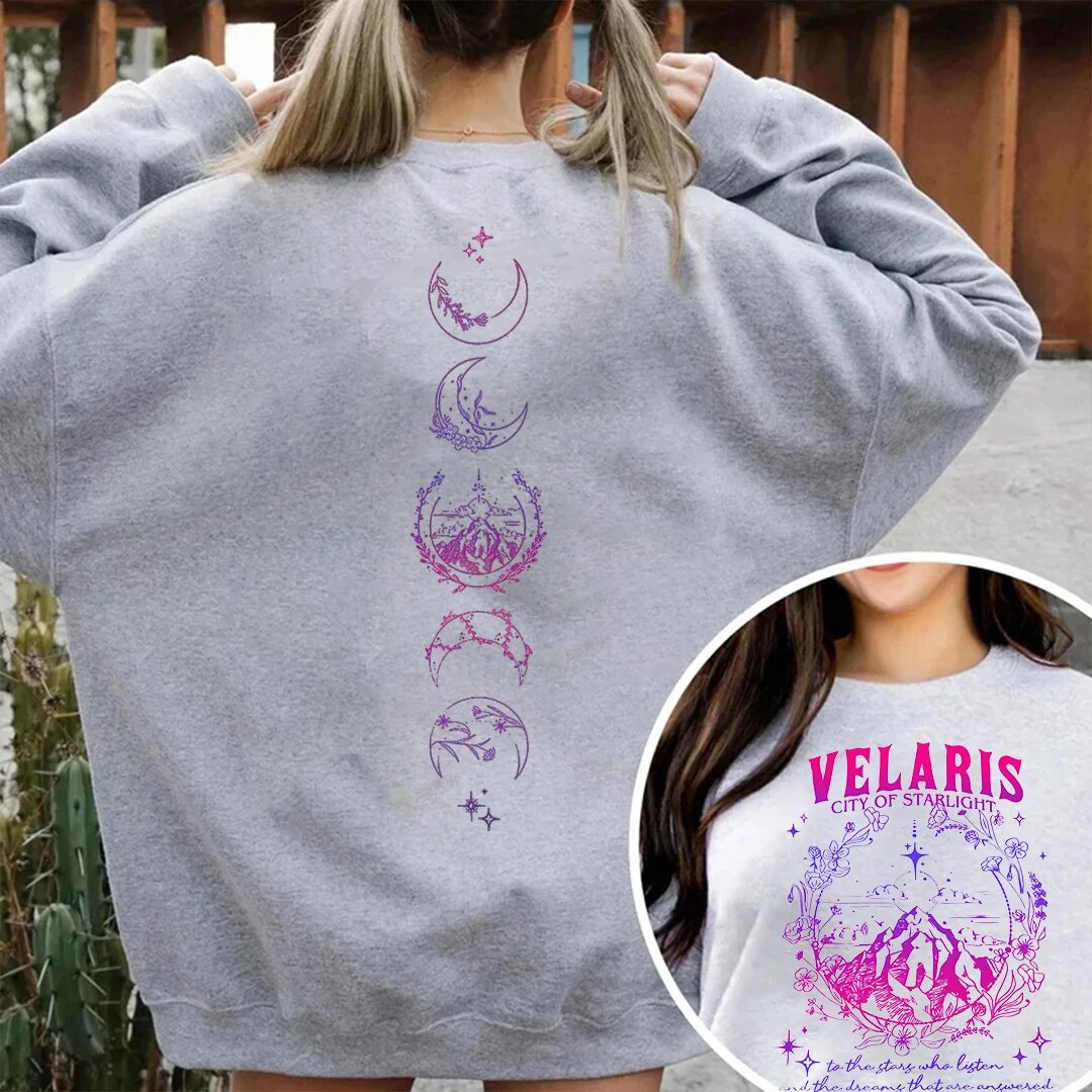 Хлопковая толстовка Patten Velaris City Of Starlight Fantasy Apparel Сиреневый, М, grey