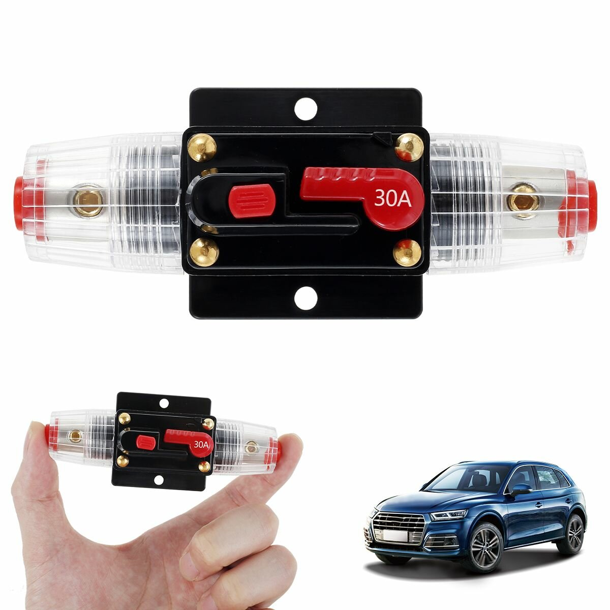 Автоматический выключатель с ручным сбросом — держатель предохранителя 20–150 А 12–48 В для авто, грузовиков, лодок и лебедок, для наружного и внутреннего использования