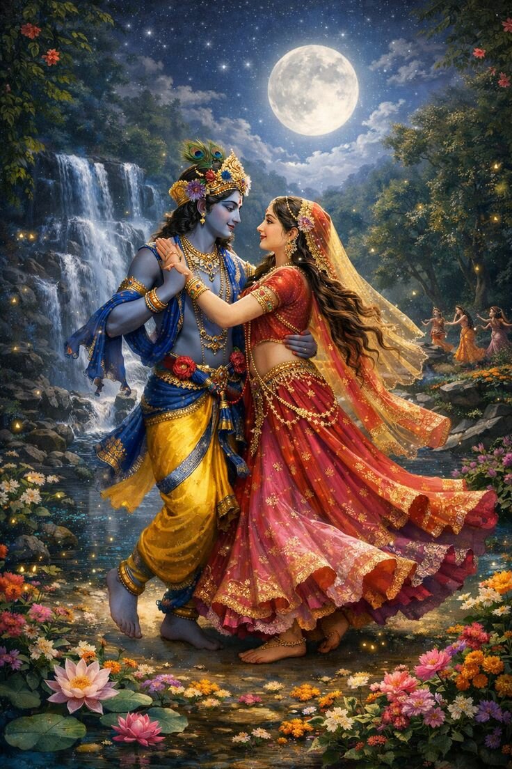 Алмазная живопись "Индийский бог Рахула, Кришна", 5D, круглая, 40x50 см. Производитель: Brose Art.