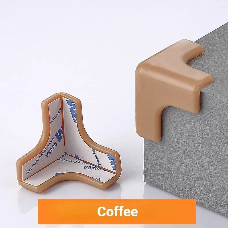 Силиконовые защитные уголки для стола 2 шт. Коричневый, 2pcs brown