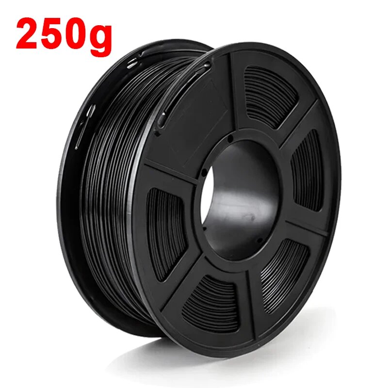 PETG нить для 3D-печати, 1.75 мм, черная, 250г