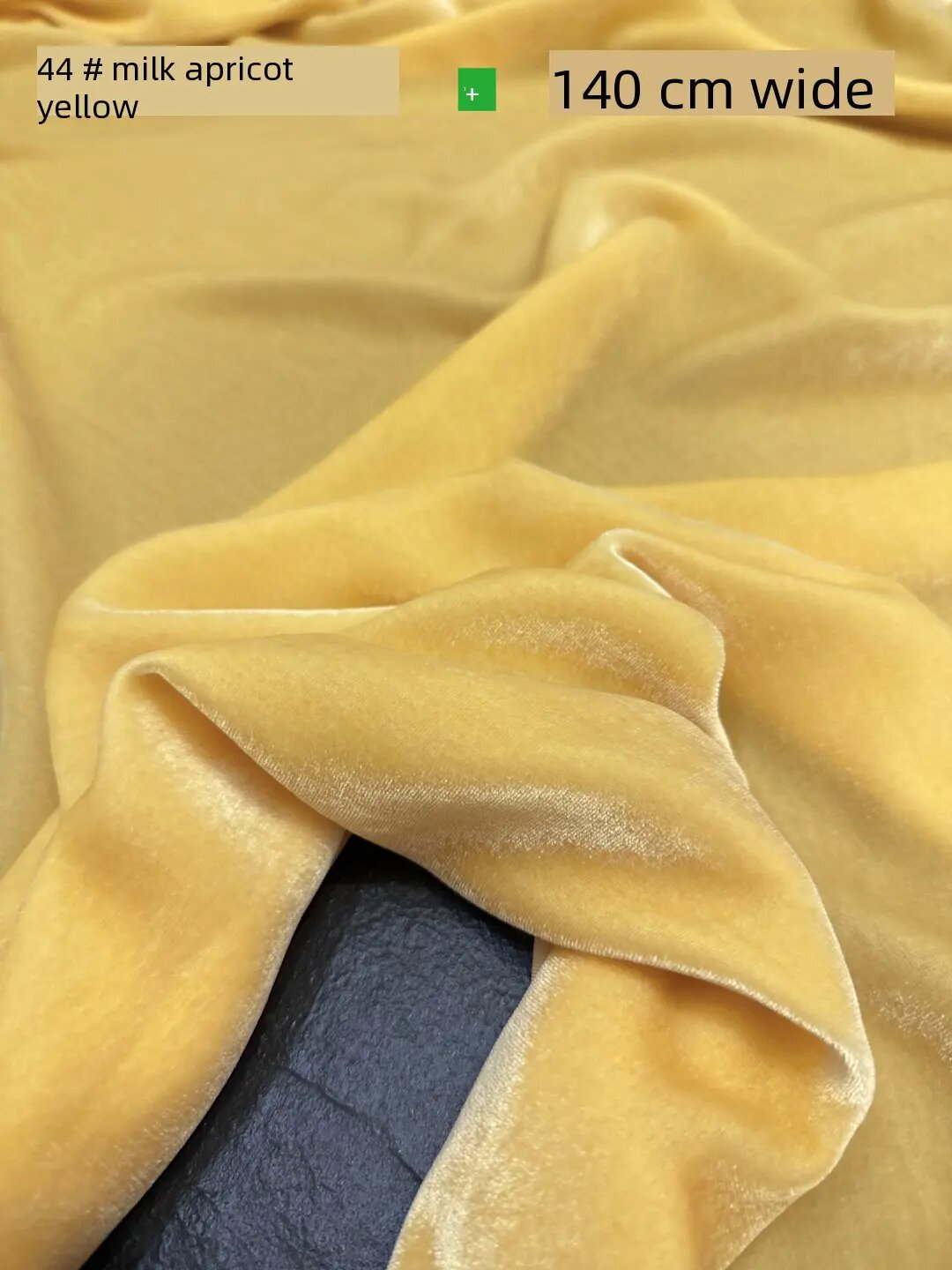 Шелковый бархат 40 цветов Светло-желтый, as picture color, 100cm