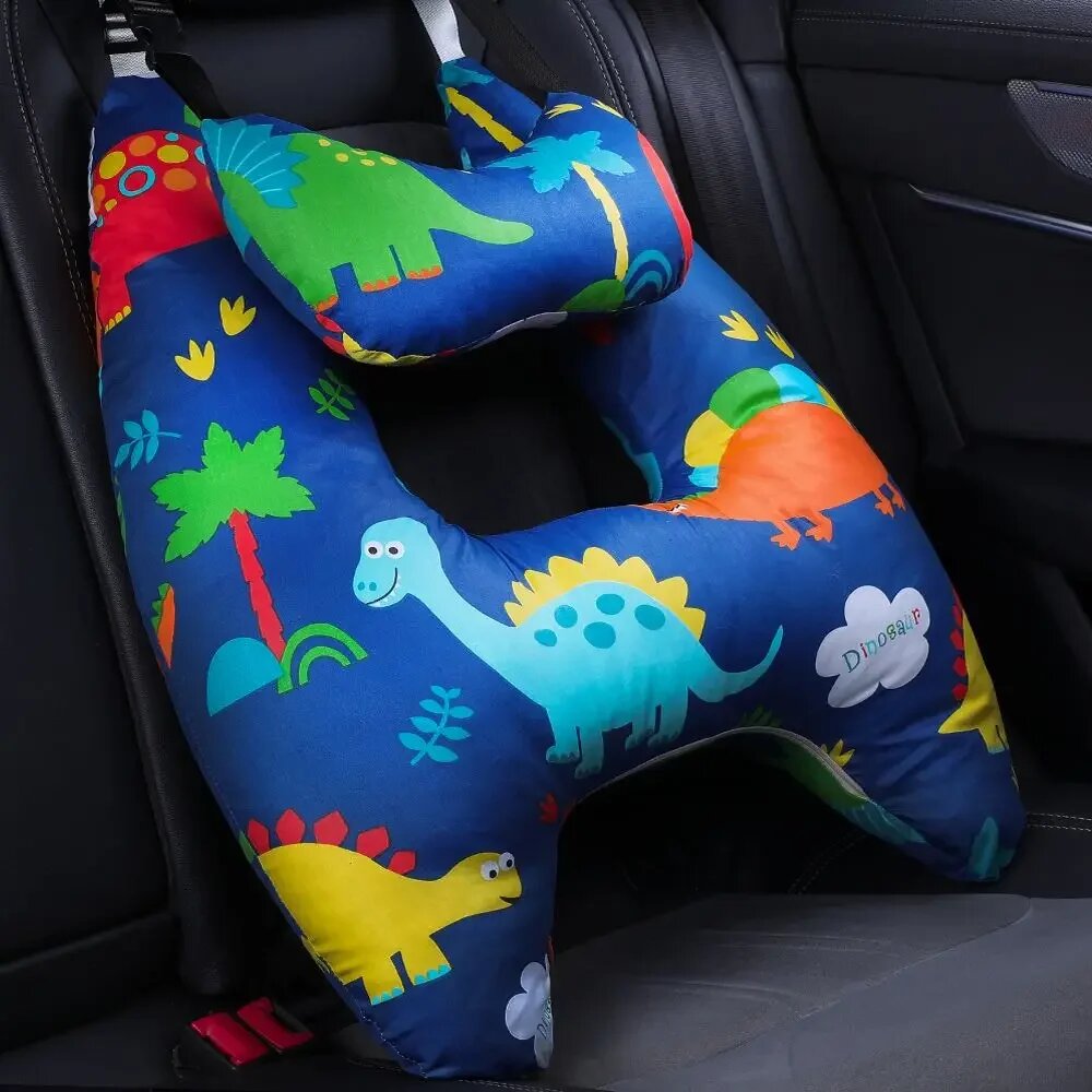 Детская дорожная подушка Автомобильная подушка для детей 6 лет + детская автомобильная Dinosaur A