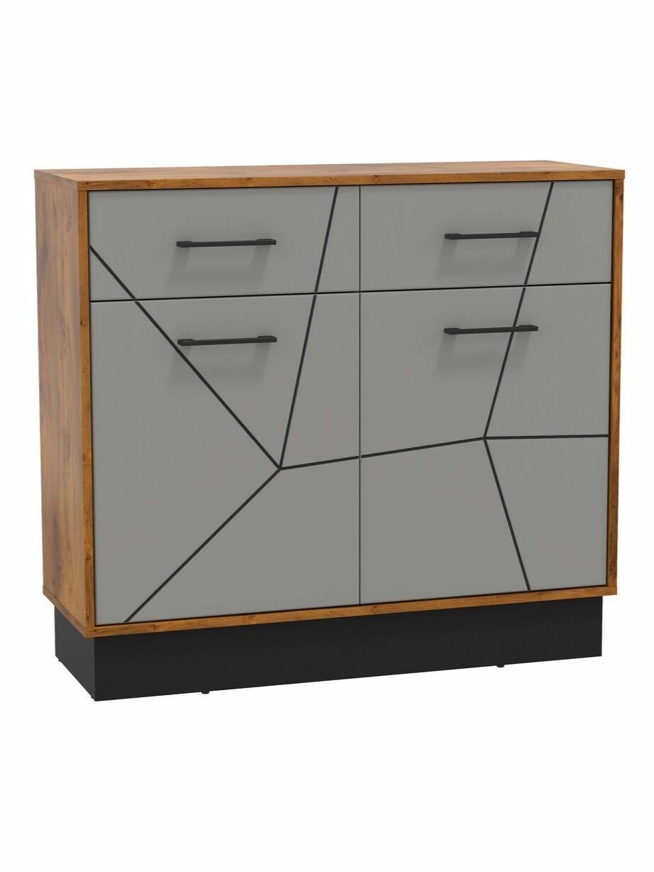 Комод Гамма (таксония/черный/ПВХ грей) 906х1002х360