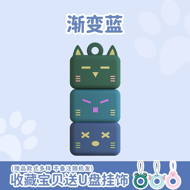 Креативный мини-флеш-накопитель из ПВХ в виде милого мультяшного котика для автомобиля, высокоскоростной USB-накопитель для мобильного телефона, оптовый промо-подарок USB.