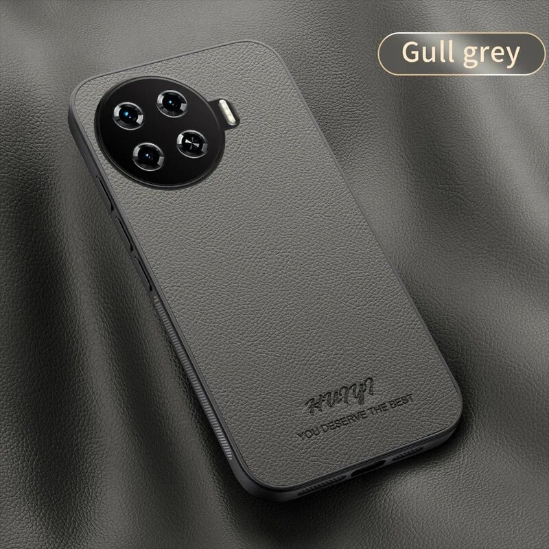 Кожаный чехол Tecno Spark 20 Pro + Plus, Gull grey