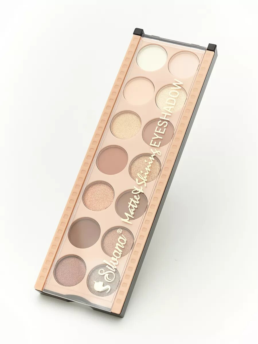 Тени для век Silvana MATTE & SHINING, 14 цветов, не тестируются на животных