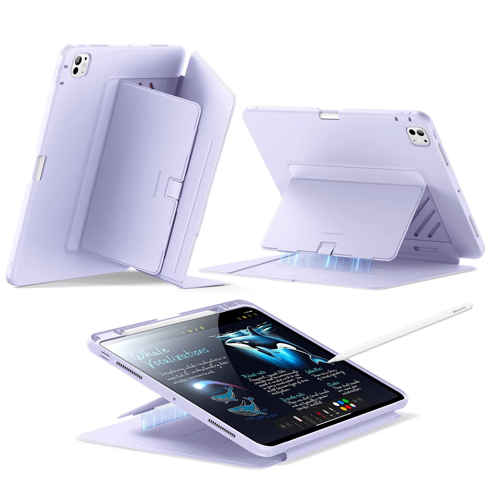 Складной чехол-книжка ESR для iPad Air, фиолетовый