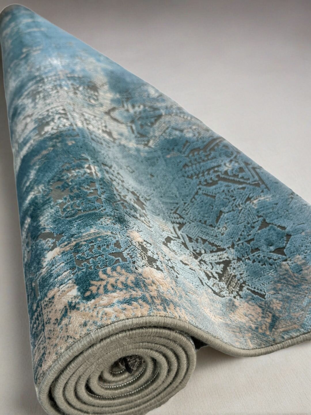 Ковер прямоугольный высокоплотный натуральный PREMIUM-коллекции иранский дизайнерский 2,5 х 3,5 м, шёлк и хлопок, шёлковый блеск, размер 250 на 350 см высокого качества