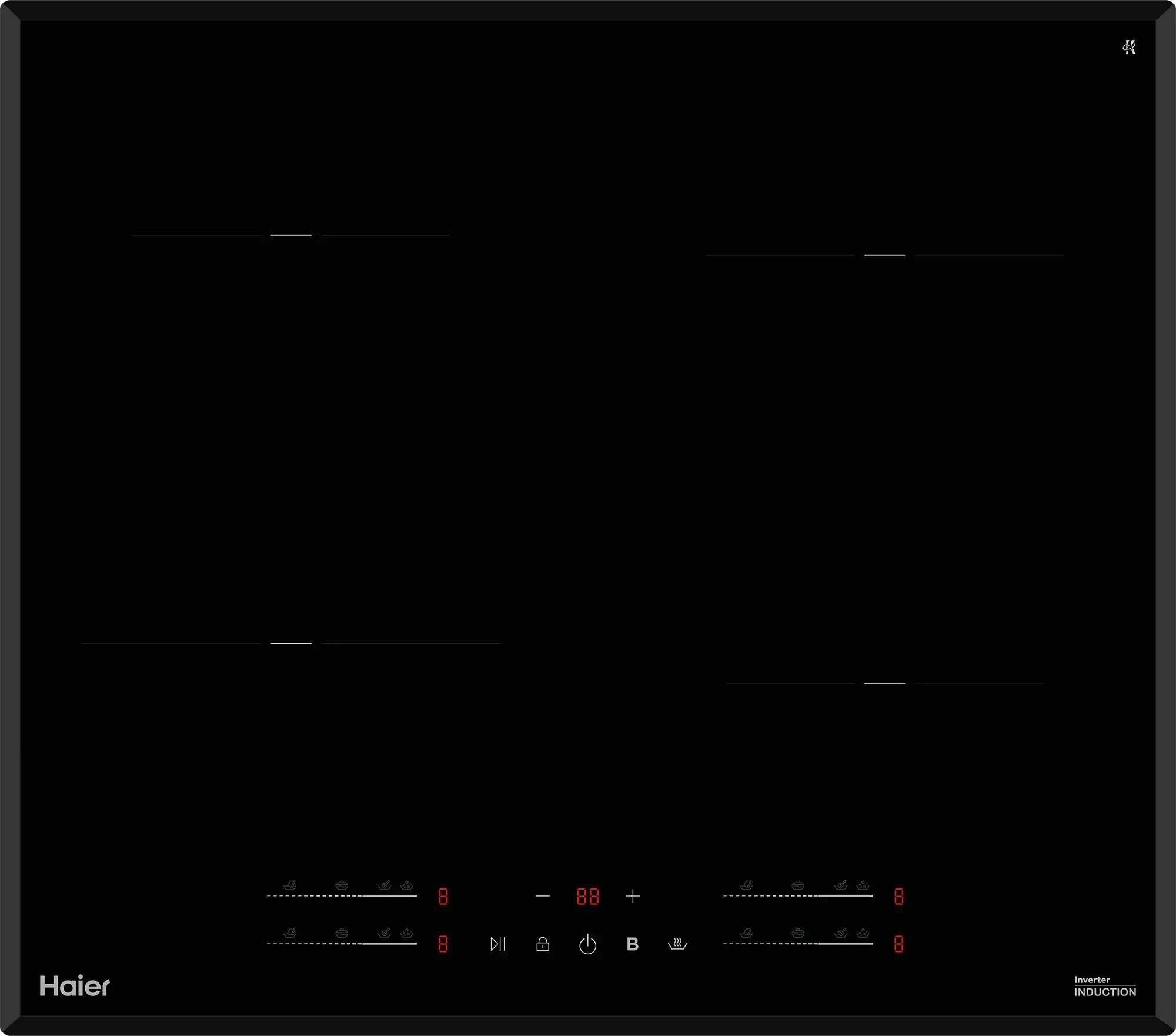 Индукционная варочная поверхность Haier HHK-Y64SCVB, 4 конфорки, нанопокрытие