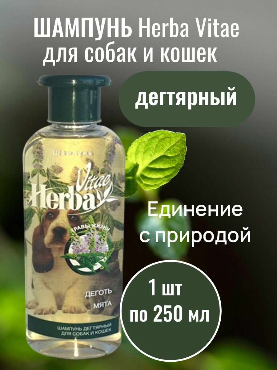 Шампунь для собак и кошек Herba Vitae дегтярный, 250 мл