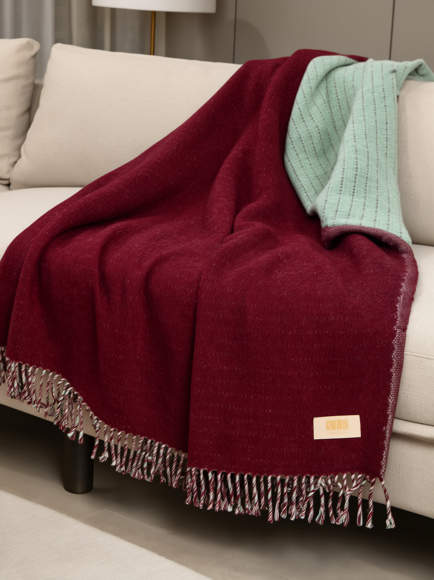 Плед Valerie Concept, шерстяной, 120x180 см, подарочная упаковка