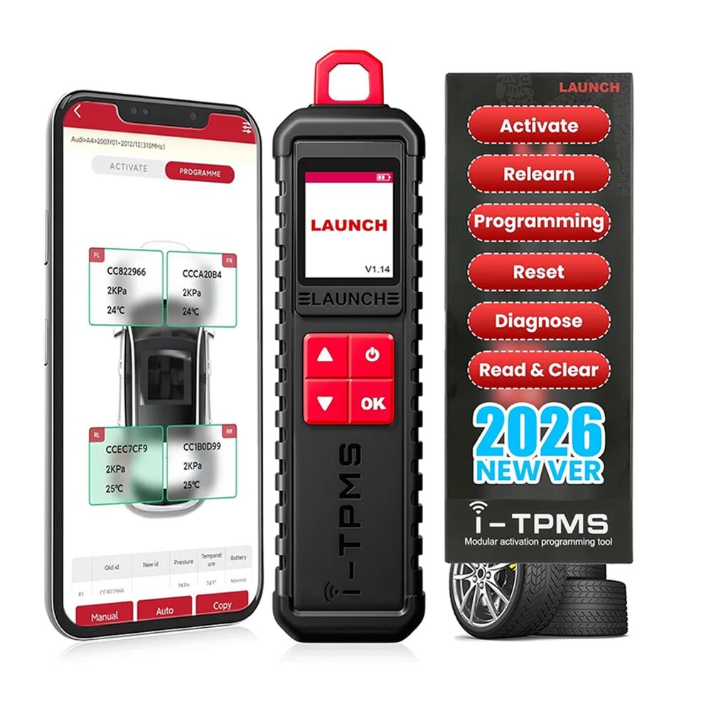 LAUNCH I-TPMS 2026, активация/программирование датчиков