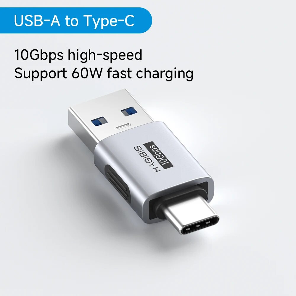 Hagibis USB-A to Type-C кабель 10 Гбит/с, 60W, Цвет: A or C to C or A