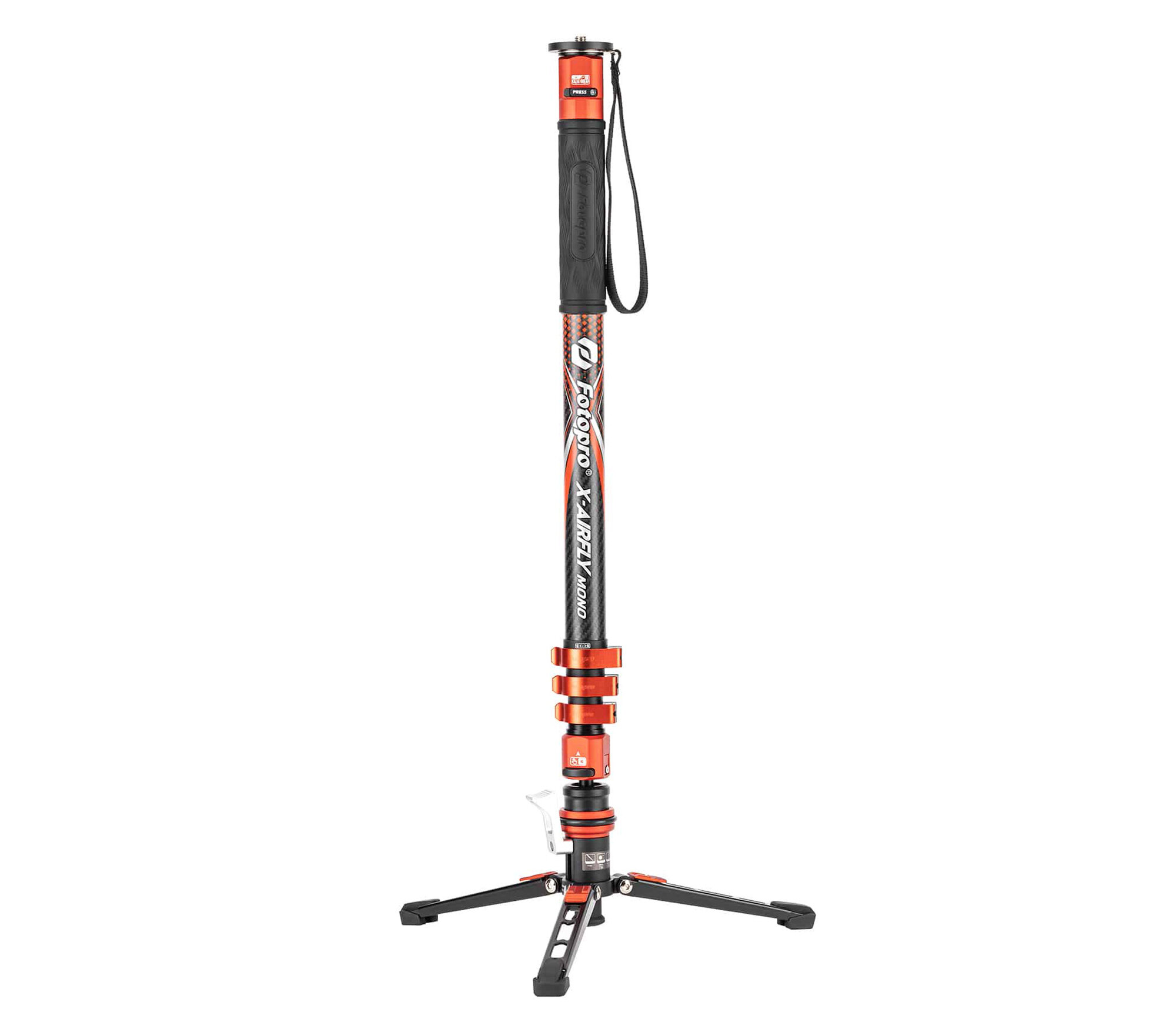 Монопод Fotopro X-Airfly Mono Orange, карбоновый, до 10 кг